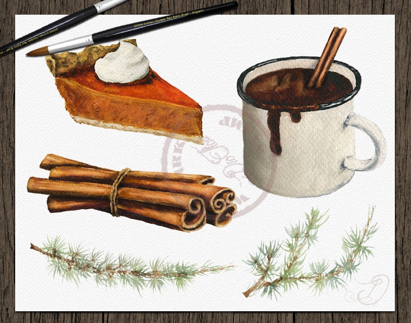 Watercolor Christmas Sweets Clipart Candy Cane Clip Art Winter ...