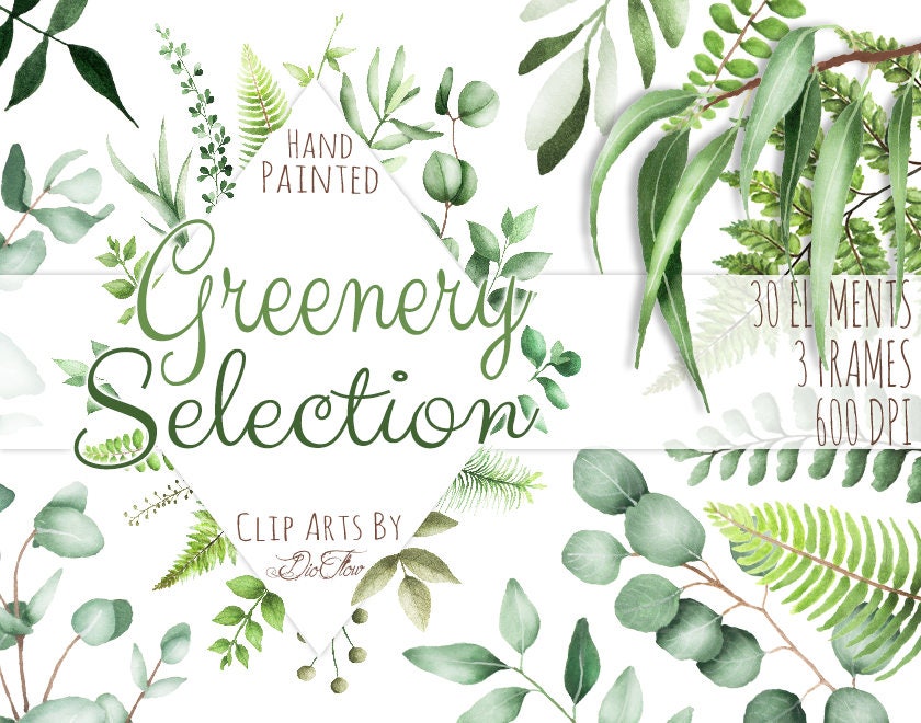 Visual Arts Craft Supplies & Tools Green Foliage Greenery Clipart ...