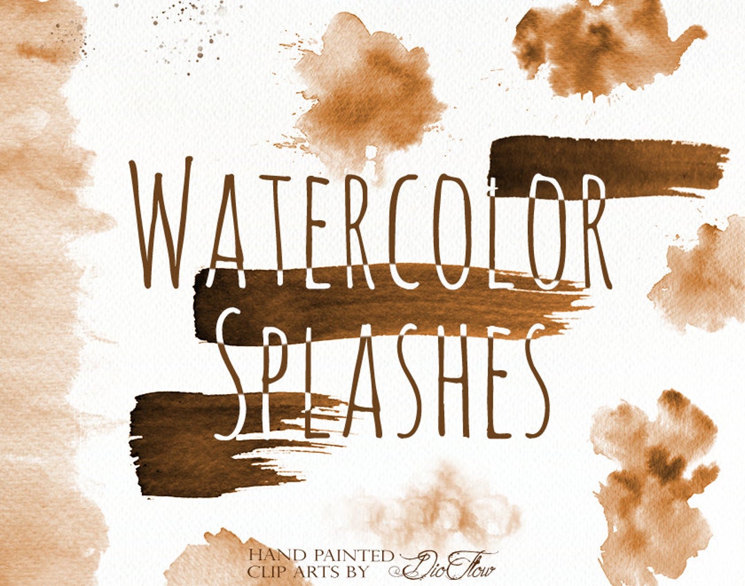 Watercolor Splash Stroke Clipart Strokes Clip Art Decor Illustration ...