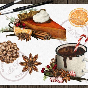 Watercolor Christmas Sweets Clipart Candy Cane Clip Art Winter ...