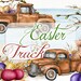 Watercolor Easter Truck Clipart Rabbit Eggs Clip Art Lamb Spring Easter ...
