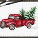 Watercolor Christmas Truck Clipart Pick up Clip Art Winter Red Trucks ...