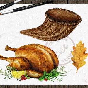Watercolor Thanksgiving Clipart Give Thanks Clip Art Autumn Harvest ...