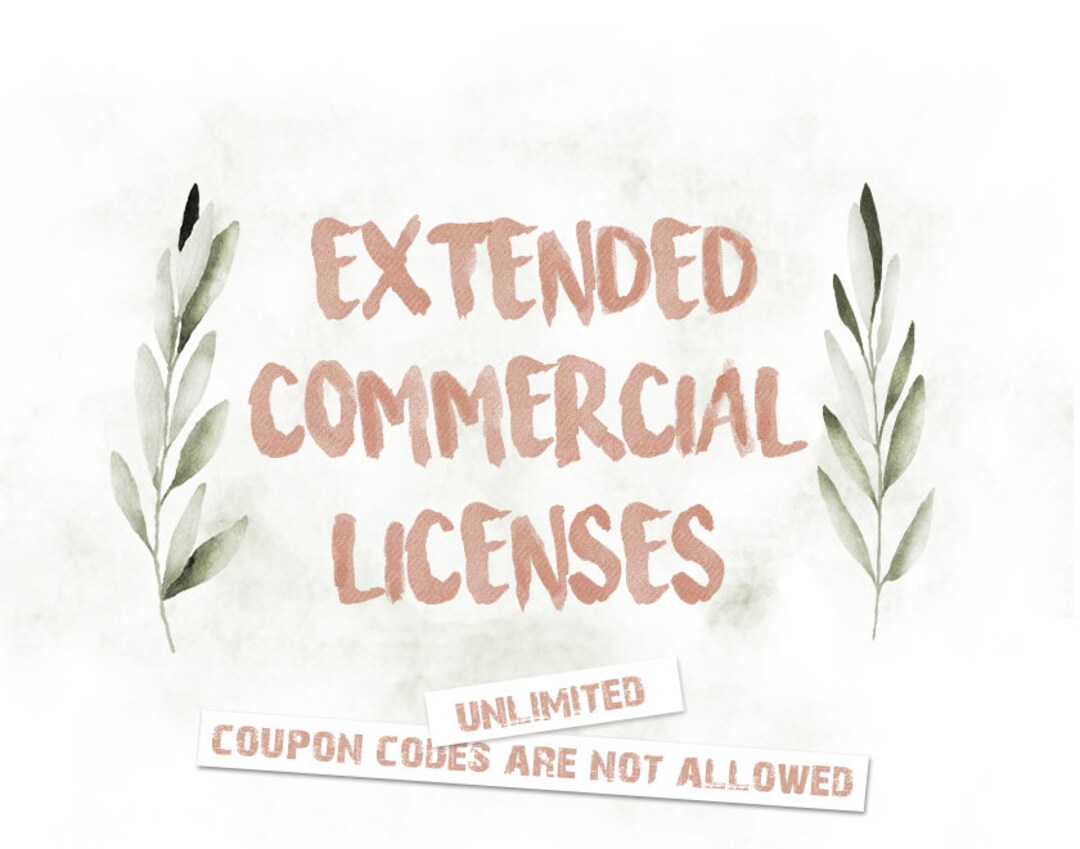 Unlimited Extended Commercial Licenses for One Set - Etsy