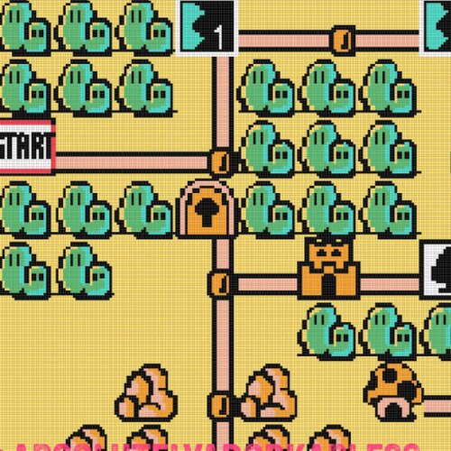 Super Mario Bros. 3 World 1 Map Cross Stitch Pattern - Etsy