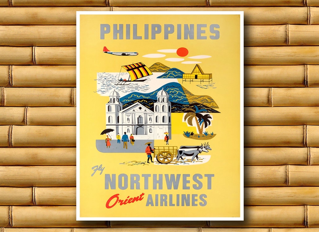Philippines Poster Travel Art Wall Print Asian Decor AJT232 | Etsy