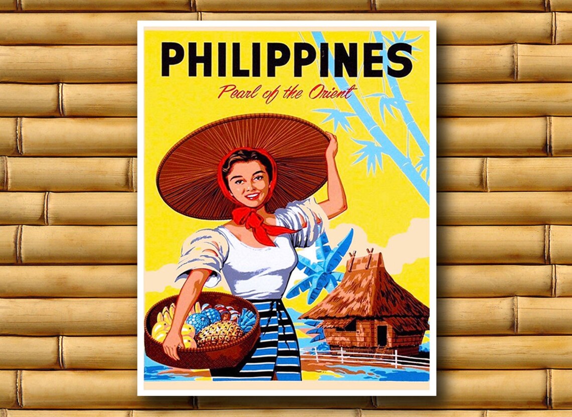 Philippines Vintage Travel Poster Wall Art Print Asian Decor | Etsy