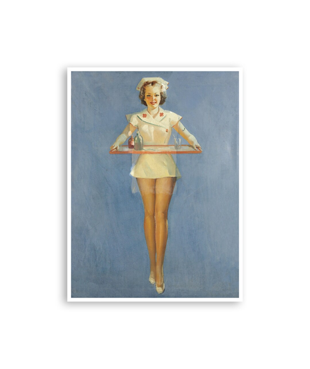 Vintage Nurse Print Nursing Art Pin up Girls Poster Vintage Classic ...