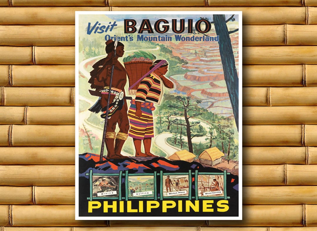 Philippines Baguio Art Travel Poster Print Asian Decor (AJT320) - Etsy