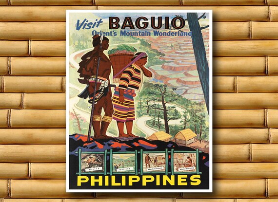 Philippines Baguio Art Travel Poster Print Asian Decor | Etsy