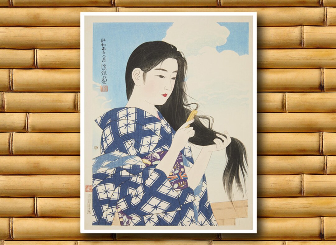 Japan Travel Poster Japanese Woman Art Retro Decor Asian Print J453 - Etsy