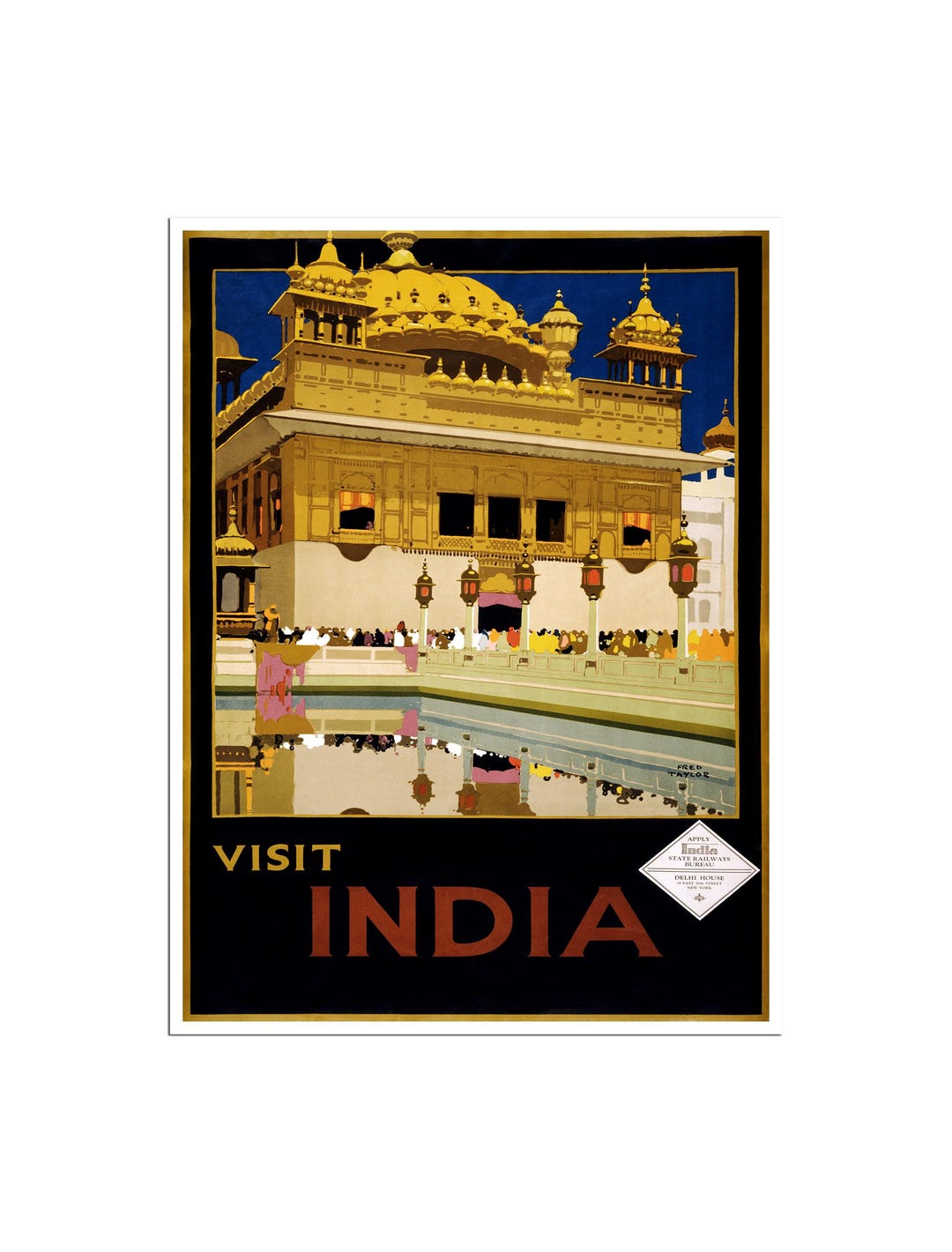 India Travel Poster Indian Art Print (ajt242)a - Etsy