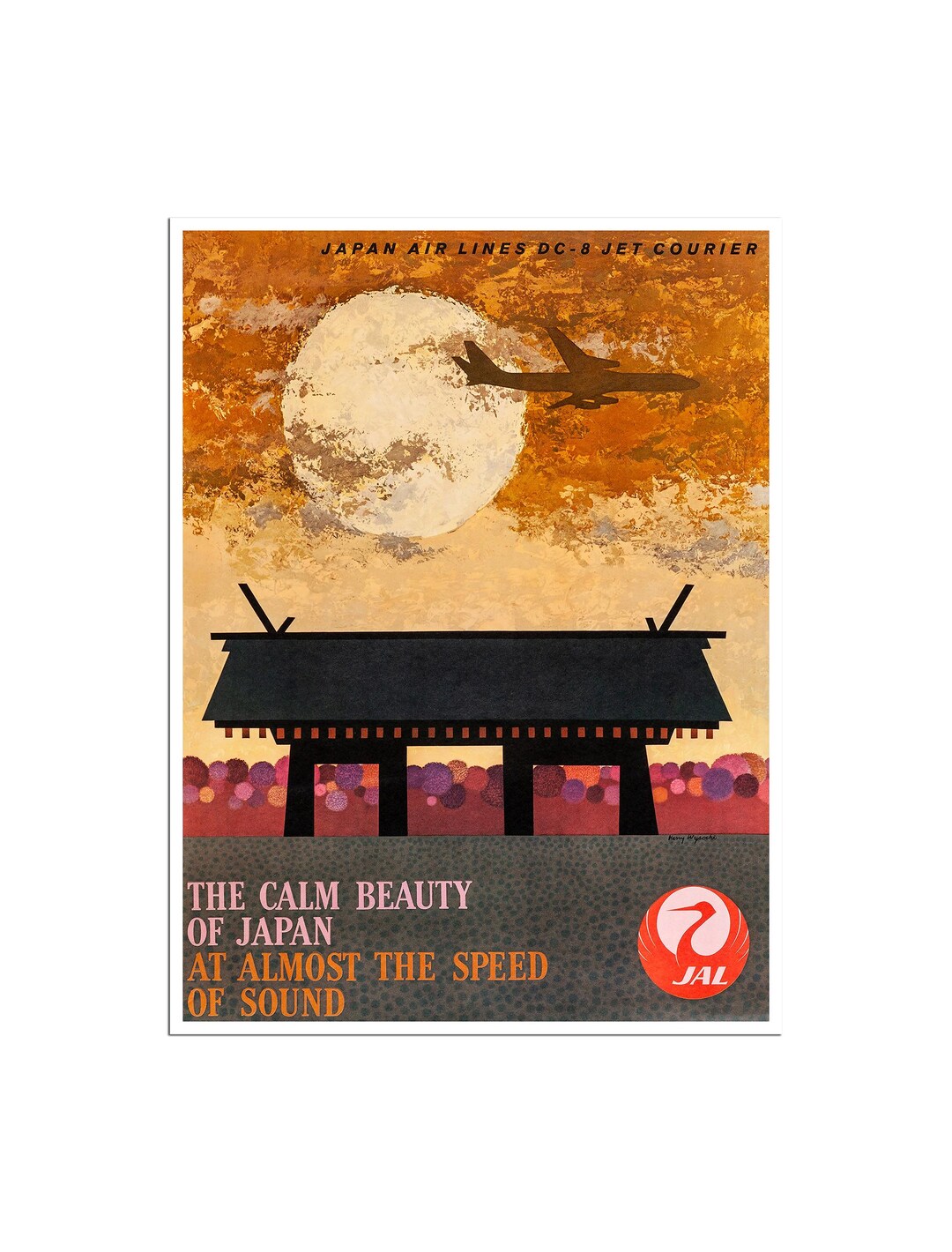 Japan Travel Poster Japanese Art JAL Airlines Print (ajt136)a - Etsy