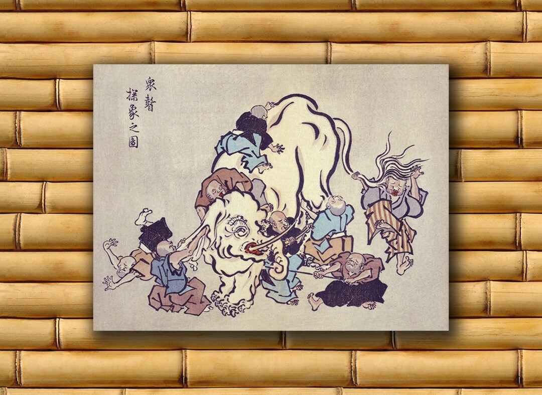Chinese Art Asian Elephant Poster Art Print China Retro Decor CH8 - Etsy