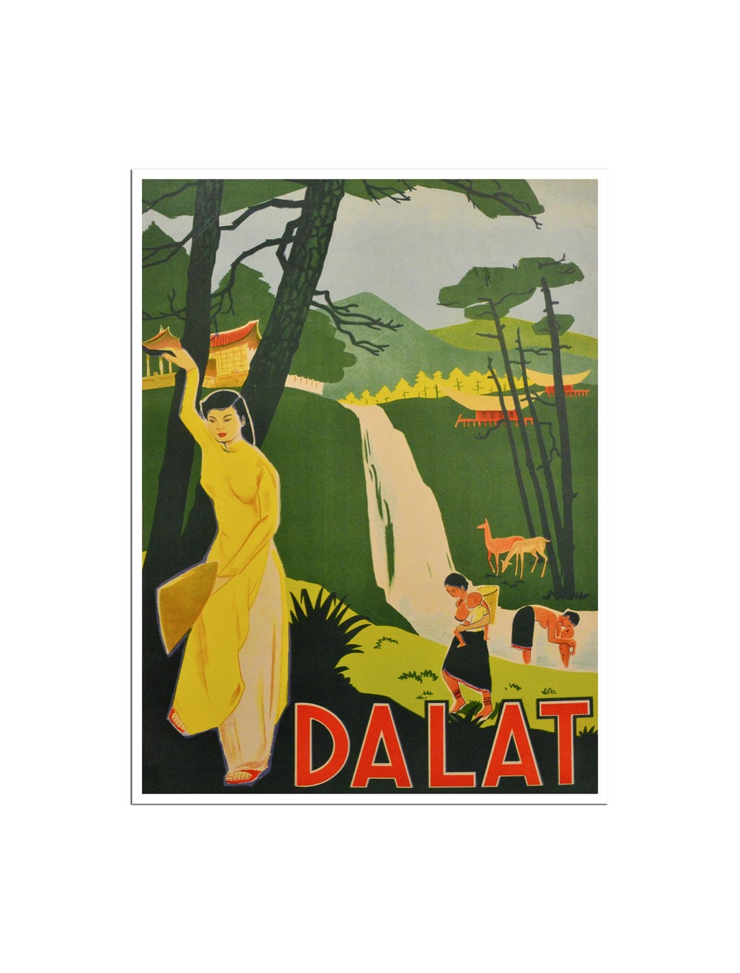 Dalat Poster Vietnam Travel Print Vietnamese Art (ajt44)a - Etsy