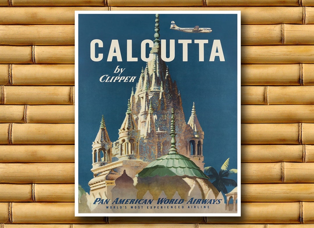 Calcutta Art India Travel Poster Asian Decor Print AJT185 - Etsy