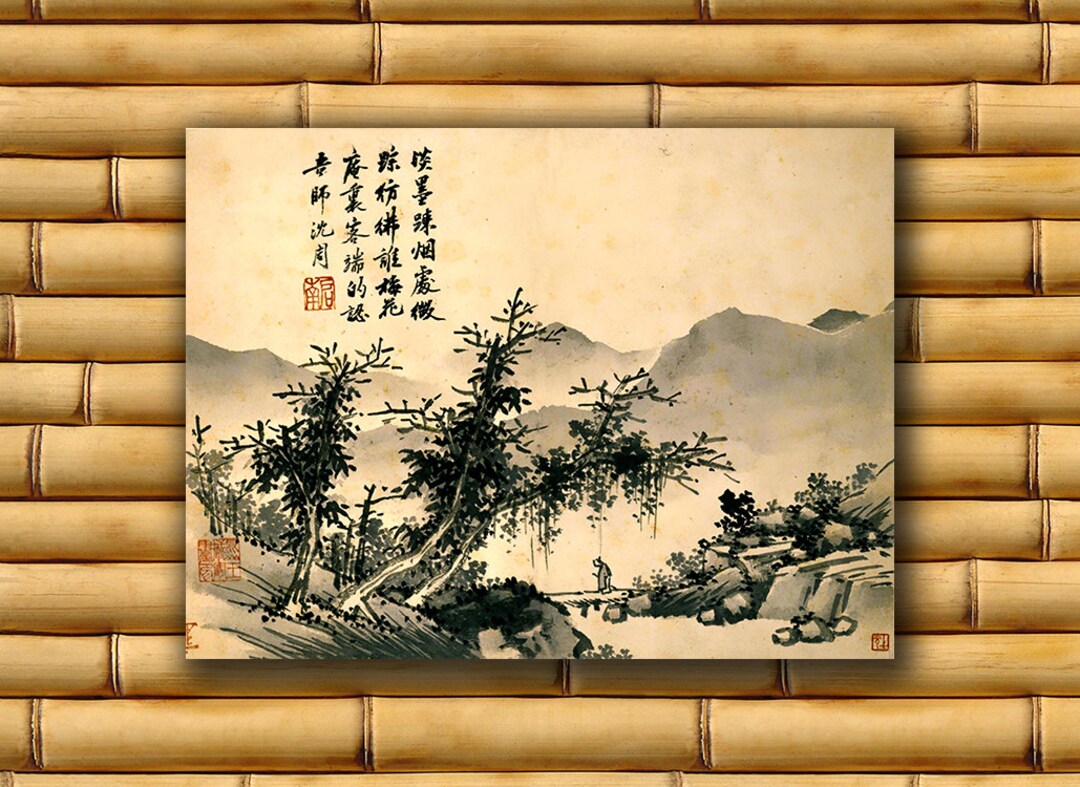 Chinese Decor Asian Landscape Poster Art Print China Retro CH24 - Etsy