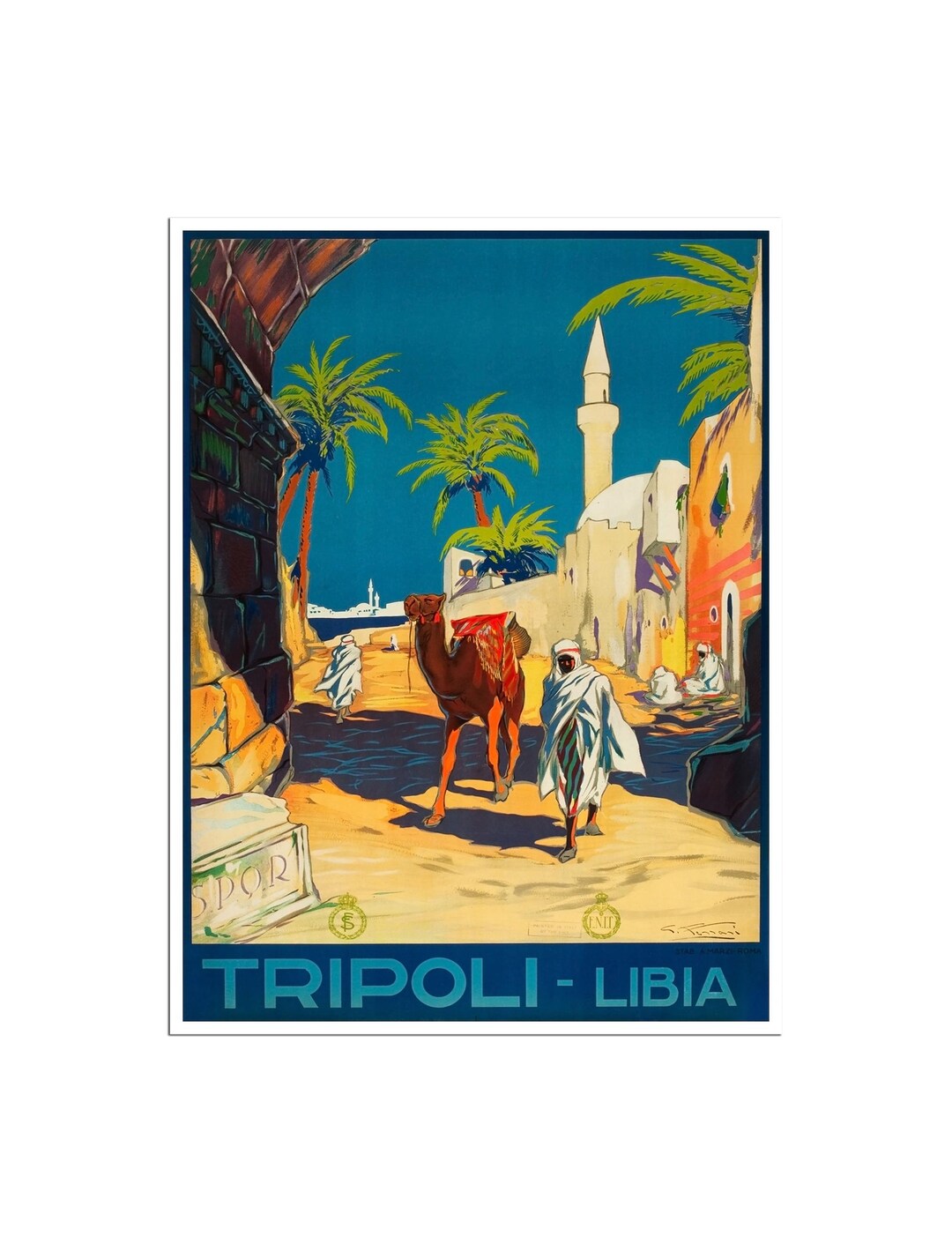 Tripoli Art Libya Travel Poster Libyan Print (ajt147)a - Etsy