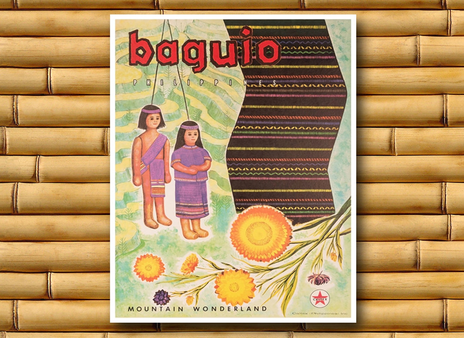 Baguio Philippines Poster Travel Art Wall Print Asian Decor AJT228 ...
