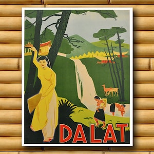 Dalat Poster Vietnam Travel Print Vietnamese Art (ajt44)a - Etsy
