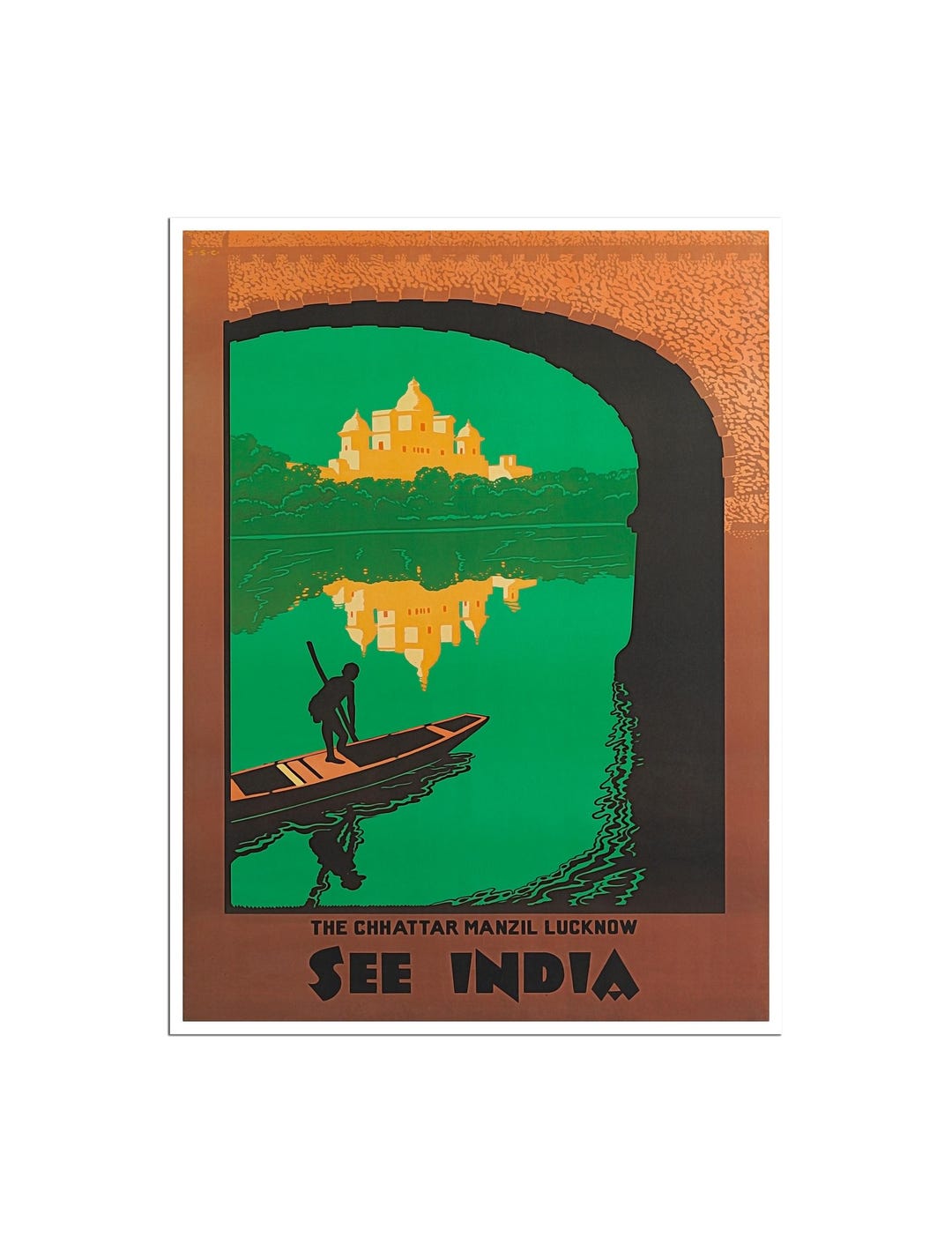 Lucknow Art India Travel Poster Indian Print (ajt175)a - Etsy