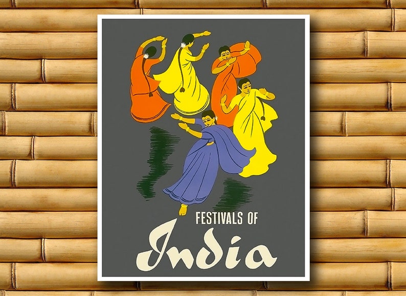Indian Art Print India Travel Poster (ajt144)a - Etsy