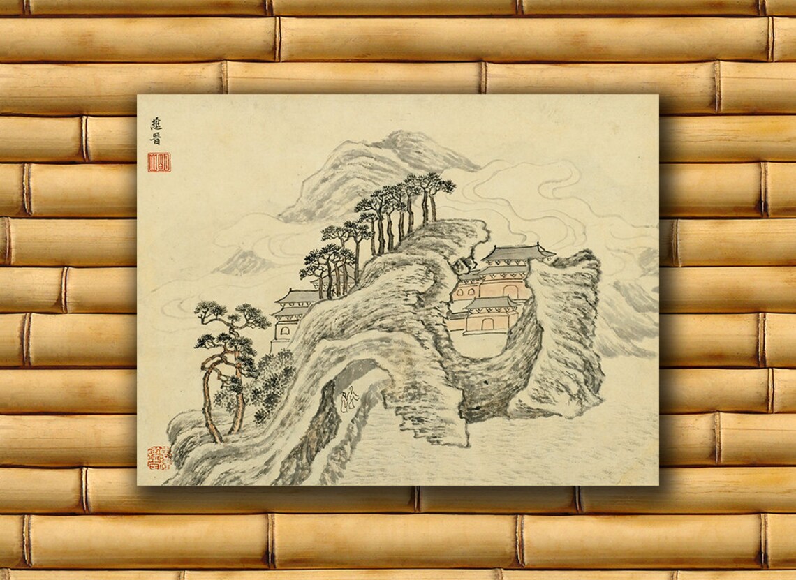 Chinese Art Asian Landscape Poster Art Print China Retro Decor CH15 - Etsy