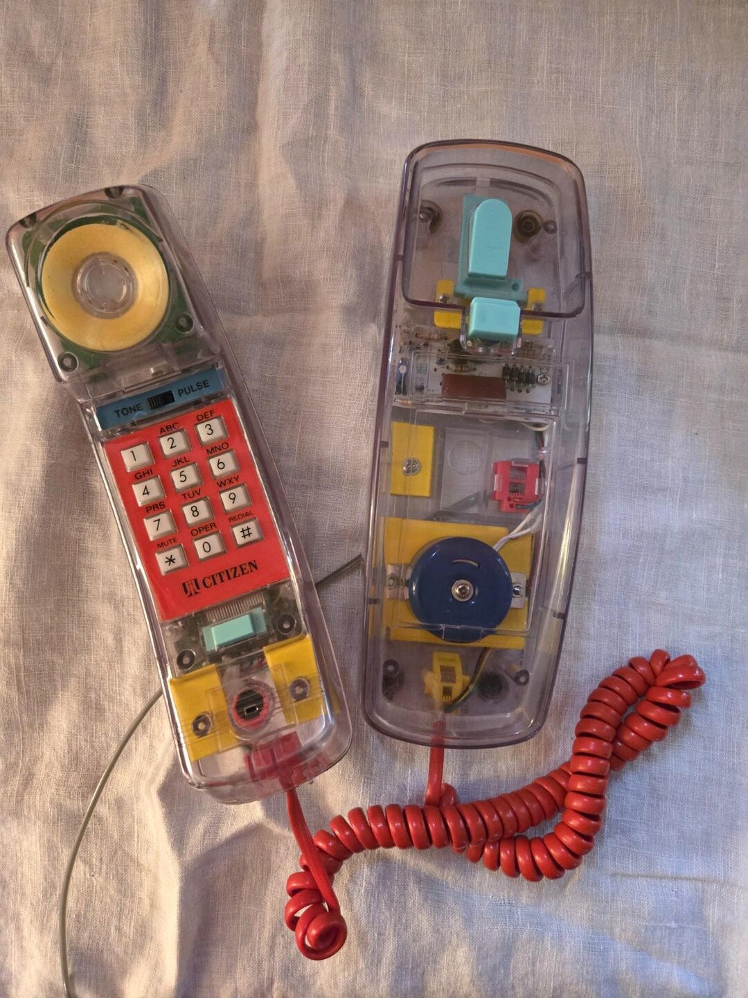 Vintage Transparent Landline Phone – Citizen JRT-1934 – Retro 1980s ...