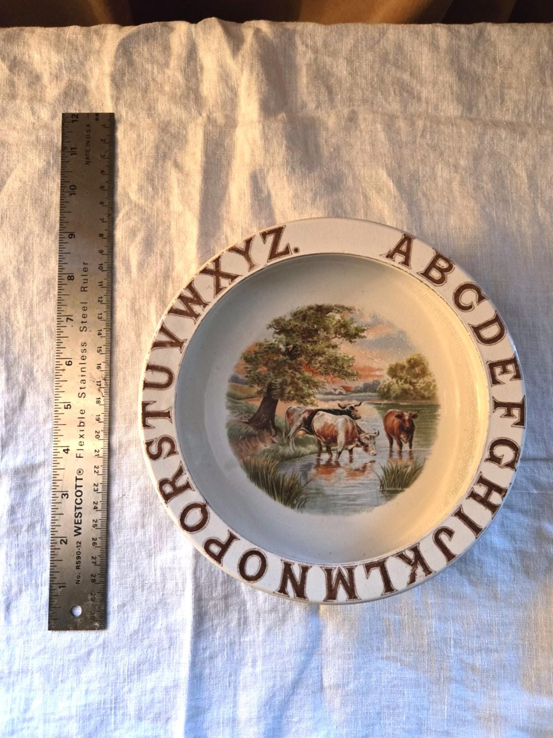 Victorian Alphabet Plate • Pastoral Scene • Nerlich & Co. Toronto ...