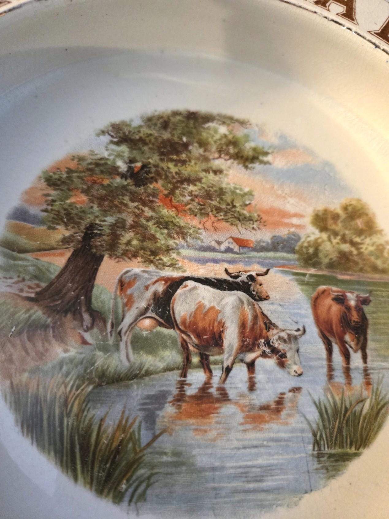 Victorian Alphabet Plate • Pastoral Scene • Nerlich & Co. Toronto ...