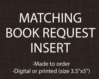 Book Insert Card | Etsy