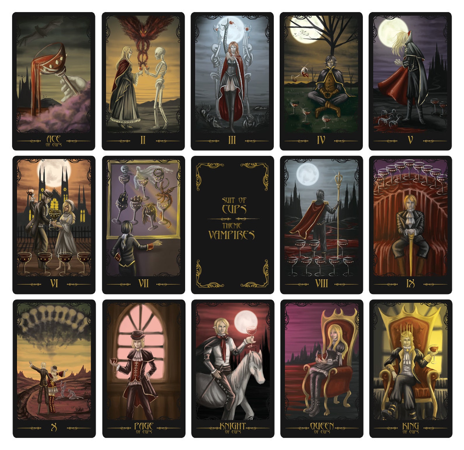 Gothic Horror Tarot Deck - Etsy
