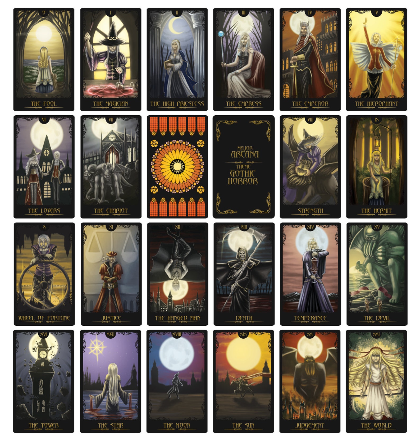 Gothic Horror Tarot Deck - Etsy