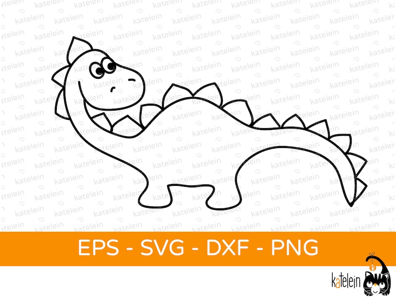 Dinosaurier Langhals Plotterdatei SVG Dxf Png Eps Download - Etsy