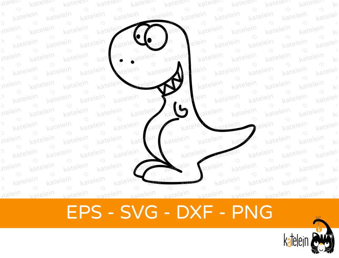 T-rex Dinosaurier Plotterdatei SVG Dxf Png Eps Download - Etsy