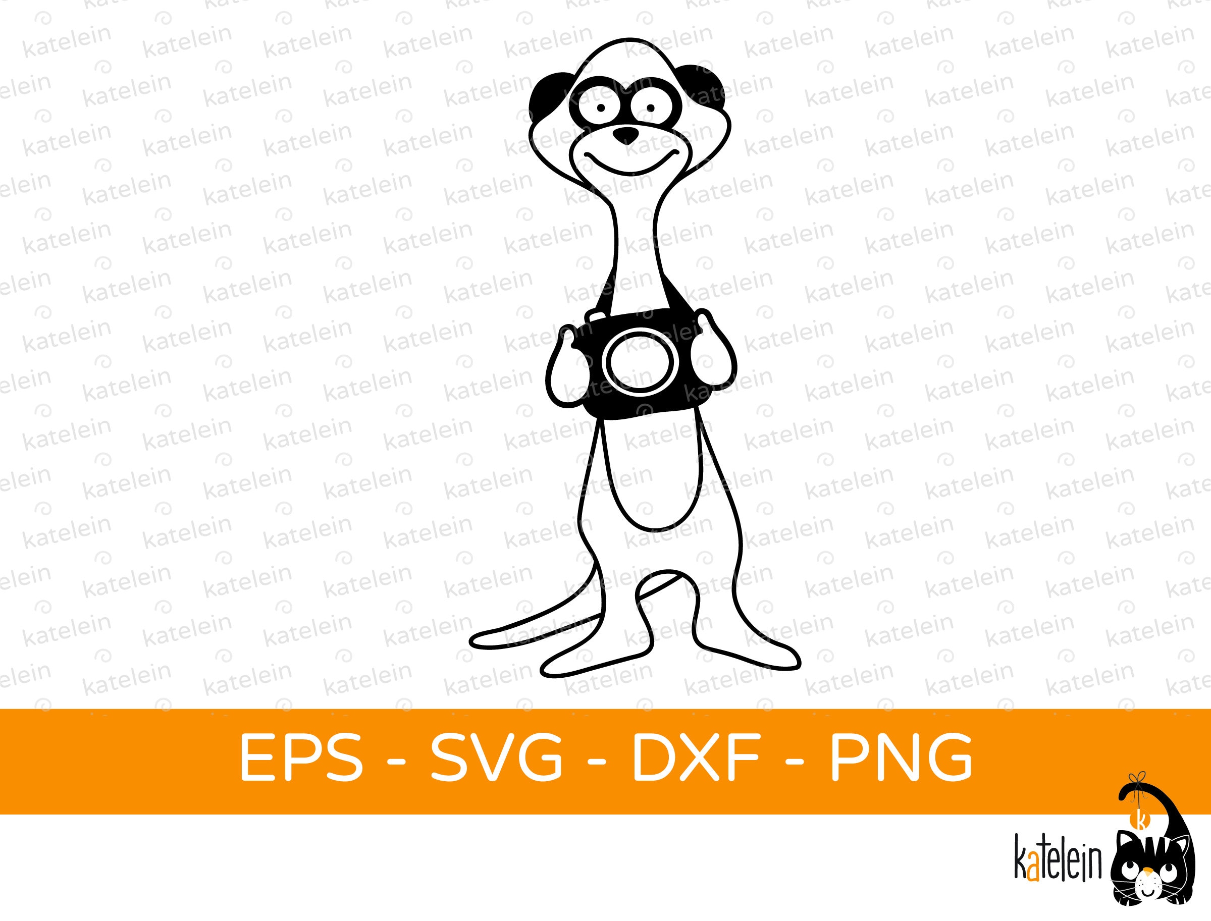 Erdmännchen Fotograf Plotterdatei SVG dxf png eps Download Bügelbild plotten Geschenk ...