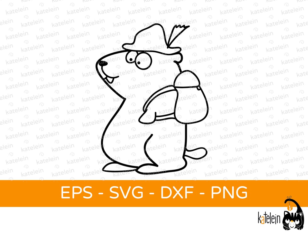 Marmot Plotter File SVG Dxf Png Eps Download Iron-on Image Plotting ...