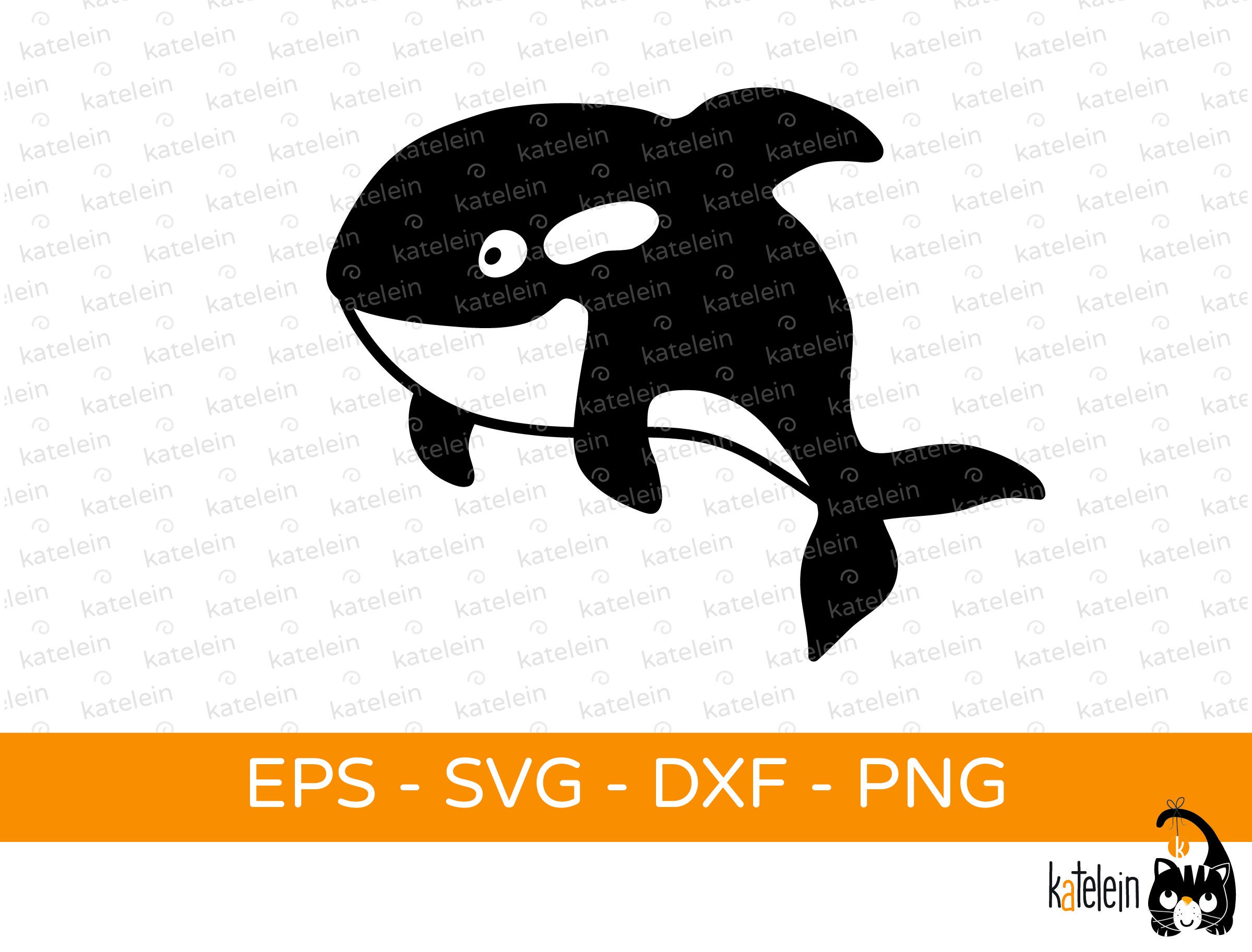 Orca Plotterdatei SVG dxf png eps Wal Killerwal Schwertwal Baby Kinder Clipart Download ...