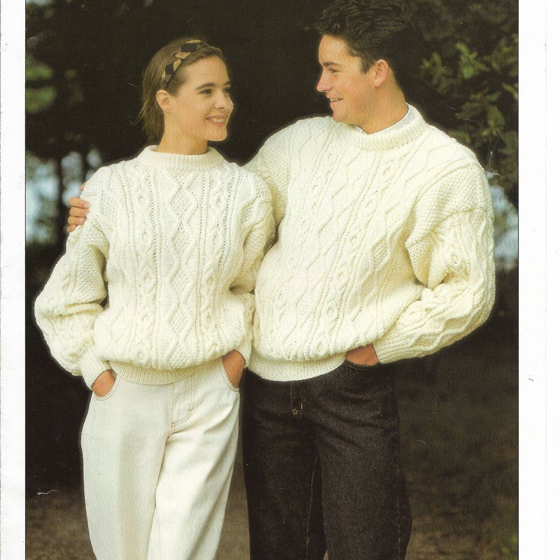 Aran Sweater Pattern - Etsy