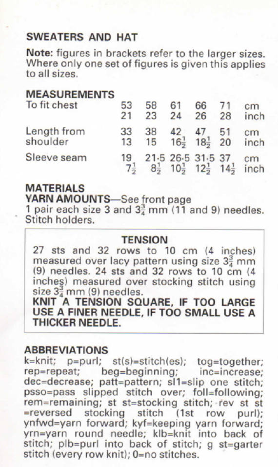 Baby / Childrens Sweater and Hat Knitting Pattern, PDF Instant Download ...