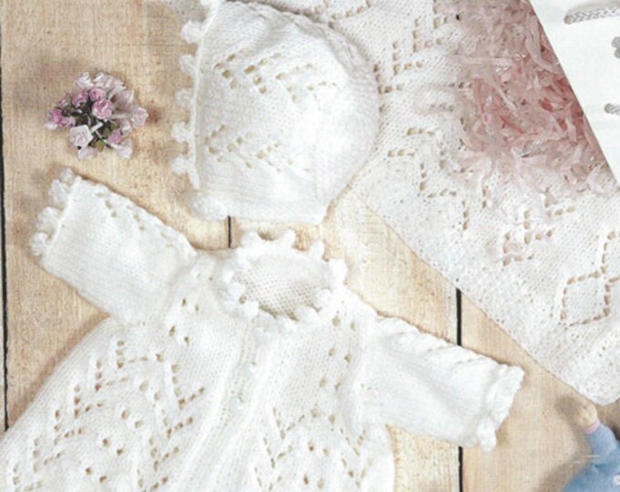 PDF Instant Download Knitting Pattern Baby Matinee Jacket - Etsy