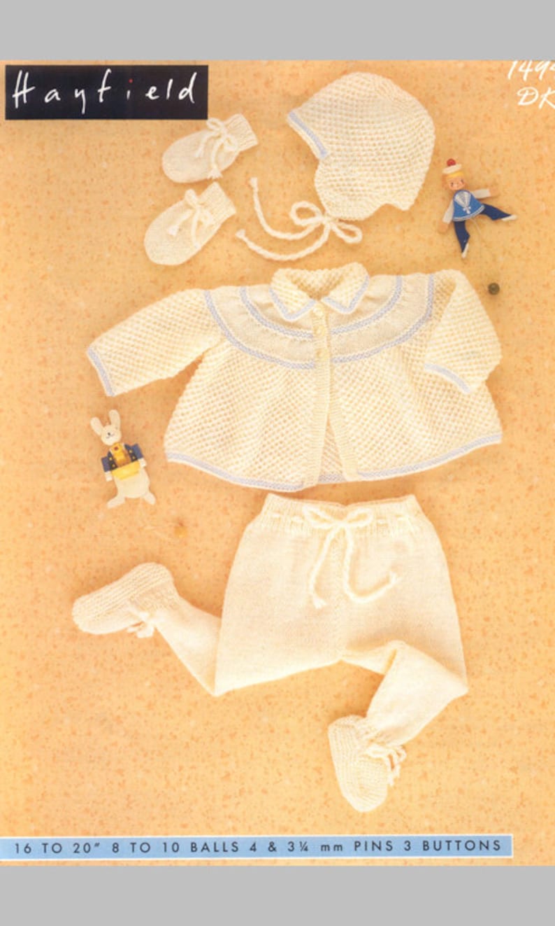 Baby Pram Set Knitting Pattern. PDF Instant Download. Baby Coat ...