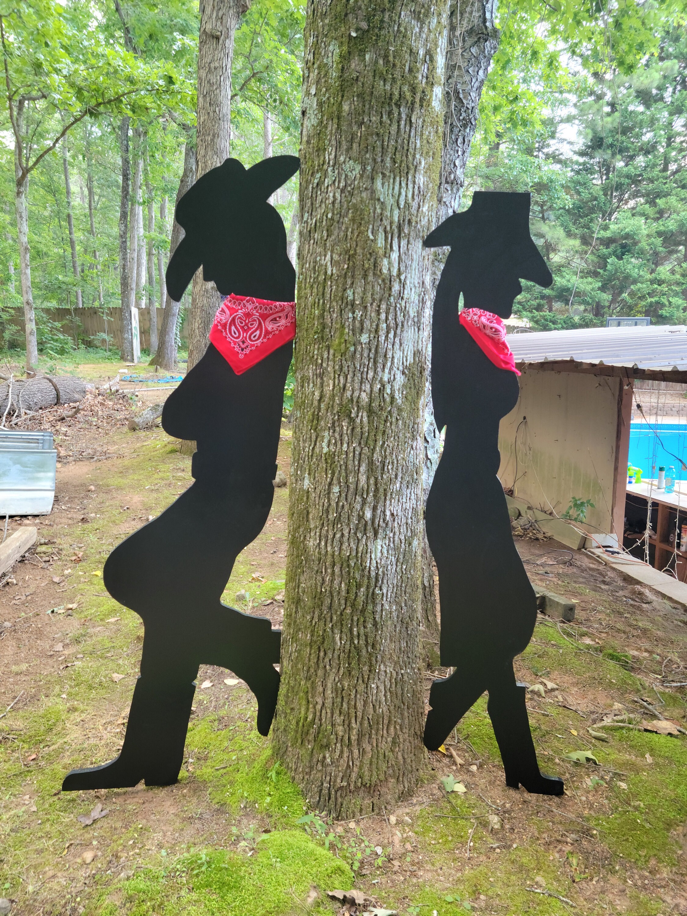 Cowboy Yard Silhouette