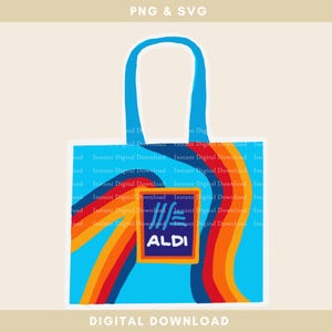 Aldi Shopping Bag Digital Sticker | PNG & SVG | Cute Mom Stickers for ...