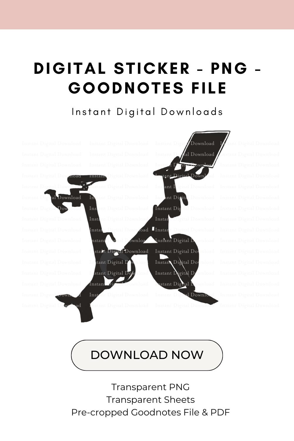 Peloton Bike Digital Sticker | PNG & SVG | Cute Workout Peloton ...