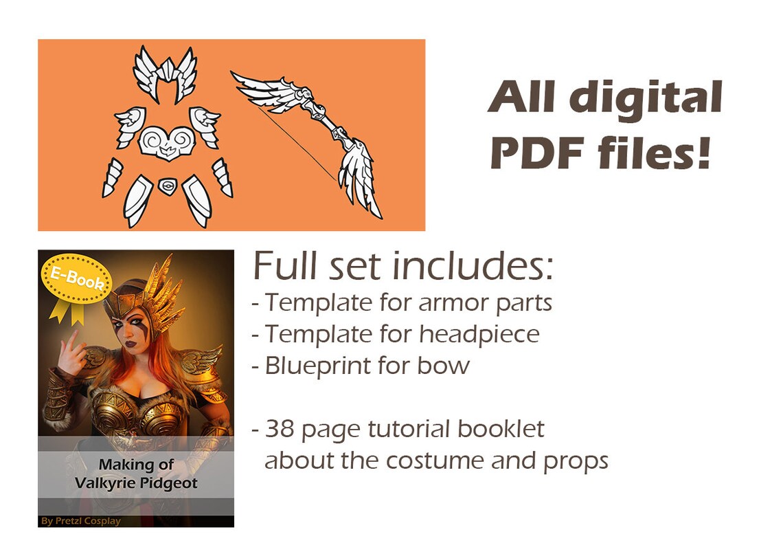 Fantasy Valkyrie Armor and Bow Templates and Tutorial by Pretzl Cosplay ...
