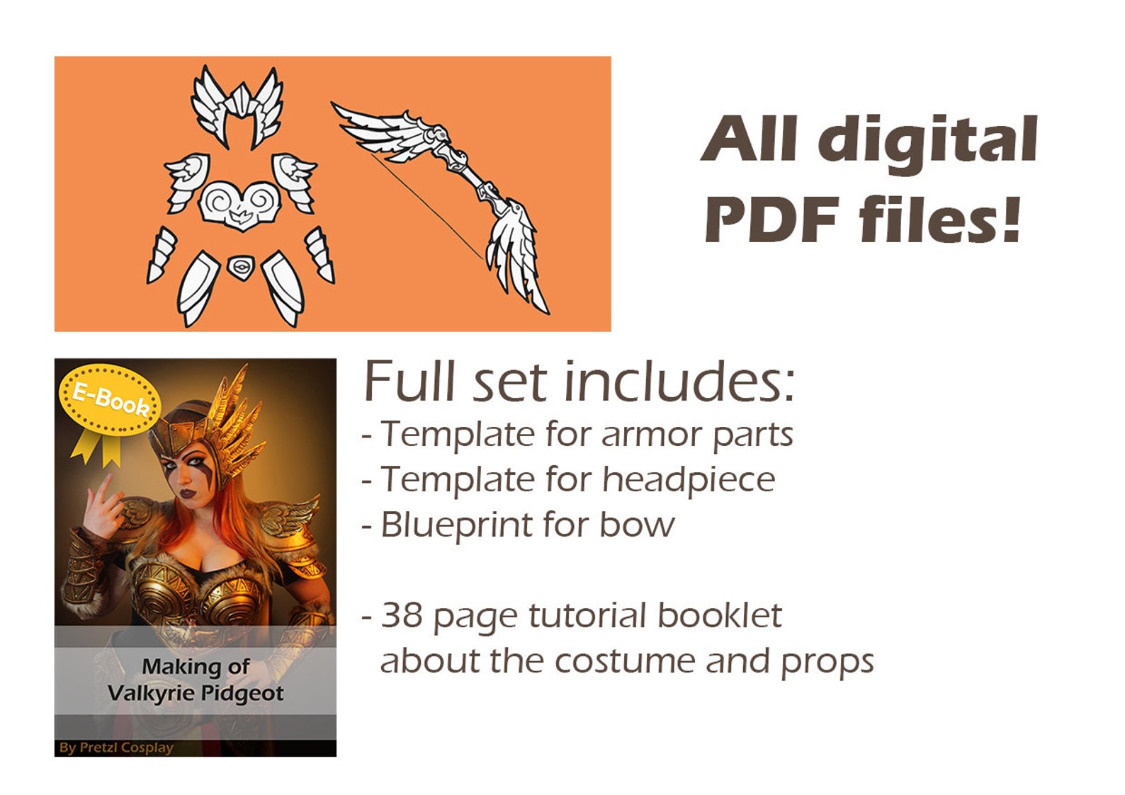 Fantasy Valkyrie Armor and Bow Templates and Tutorial by Pretzl Cosplay ...