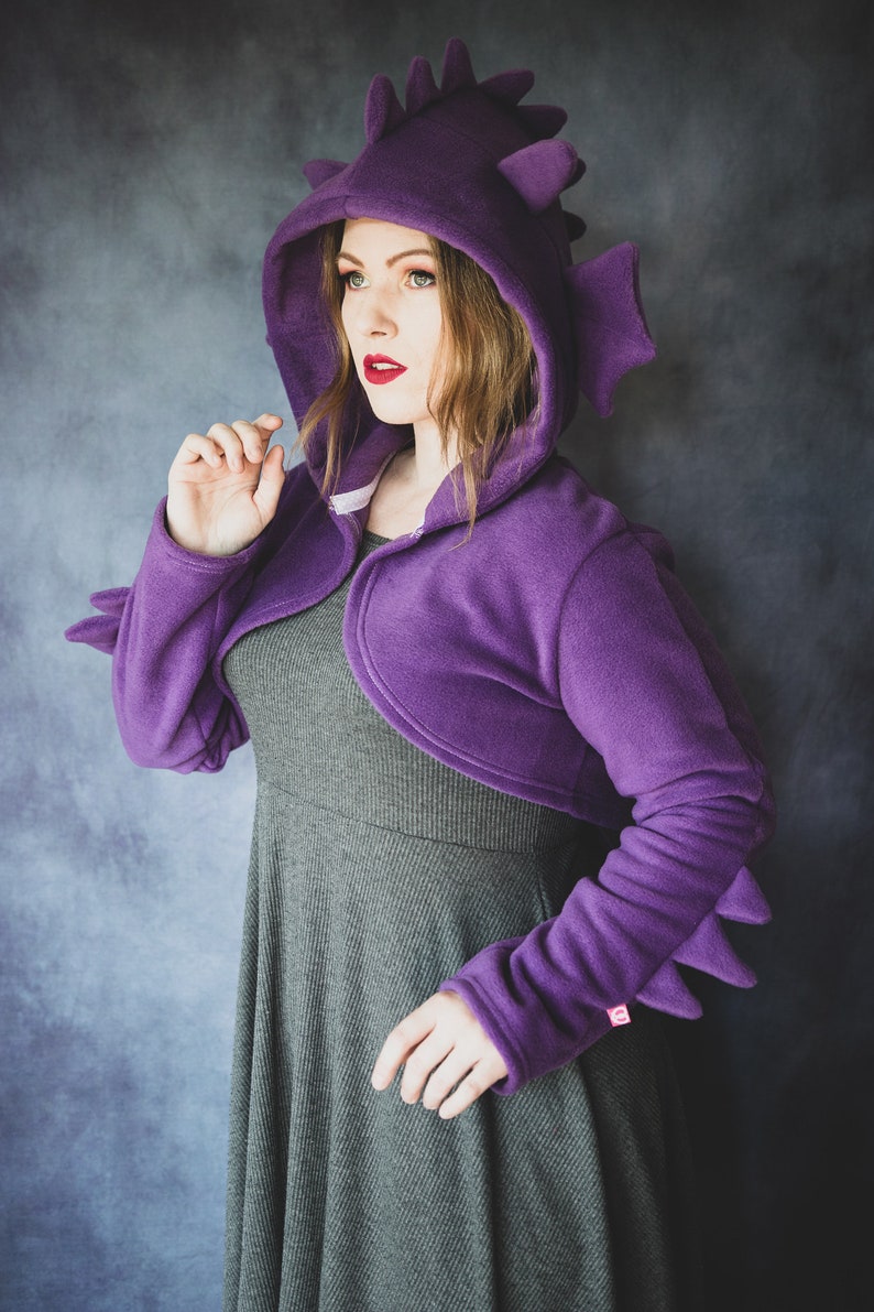 Purple Dragon Cosplay Costume Hoodie shrug Style Fantasy - Etsy