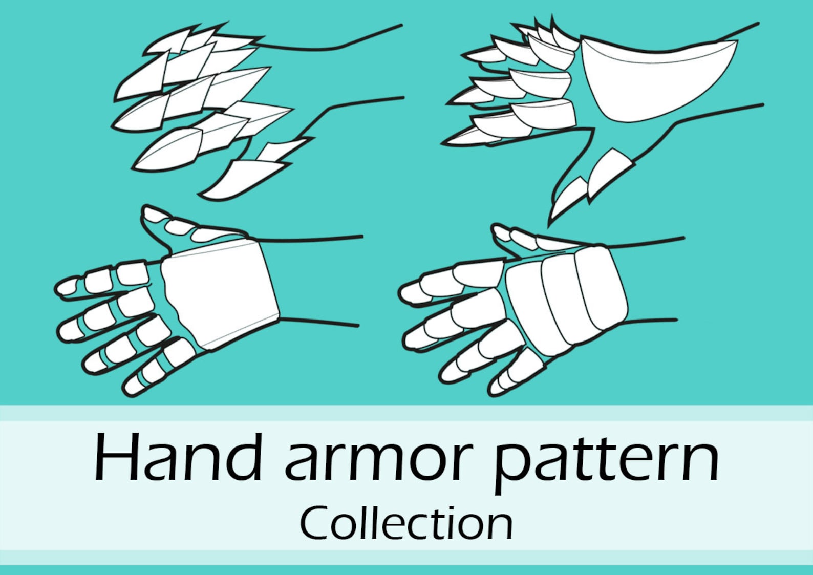 Foam/worbla Hand and Finger Armor Pattern Collection by Pretzl - Etsy