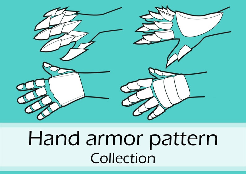Foam/worbla Hand and Finger Armor Pattern Collection by Pretzl - Etsy